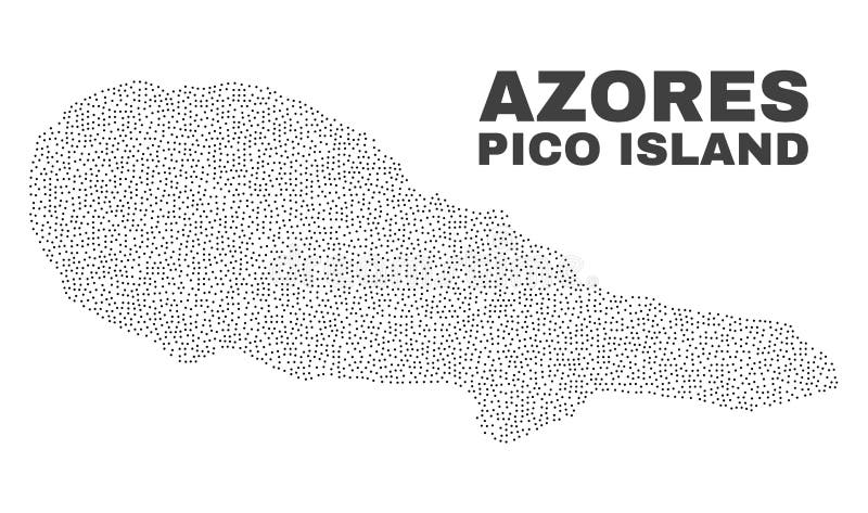 Vector Pico Island Map of Points Stock Vector - Illustration of land ...