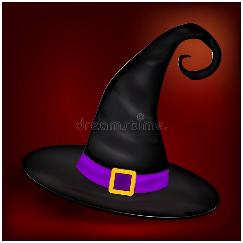 Vector Set of Halloween Realistic Witches Hat. Illustration Isolated on ...