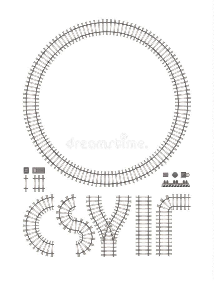 Railroad Construction on White Stock Vector - Illustration of line ...