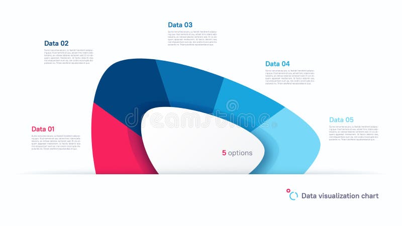 Vector Pie Chart Infographic Template in the Form of Abstract Shape ...