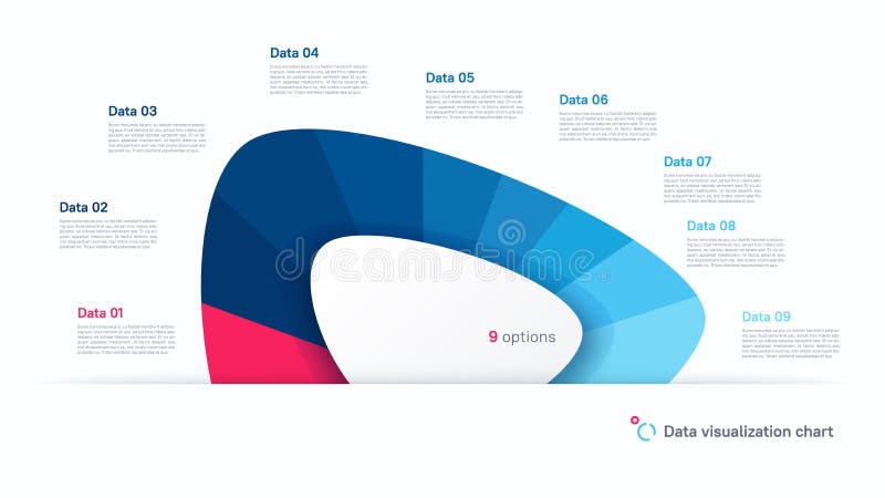 Vector Pie Chart Infographic Template in the Form of Abstract Shape ...