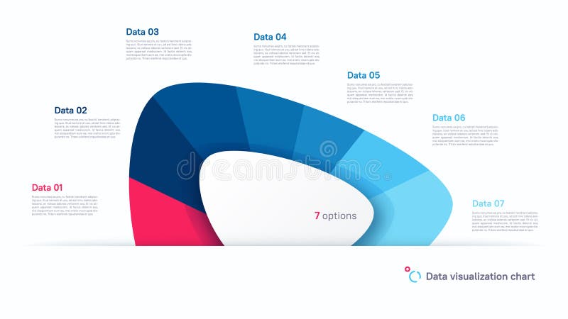 Vector Pie Chart Infographic Template in the Form of Abstract Shape ...