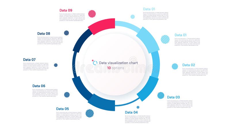 Vector Pie Chart Infographic Template in the Form of Pie Chart Divided ...