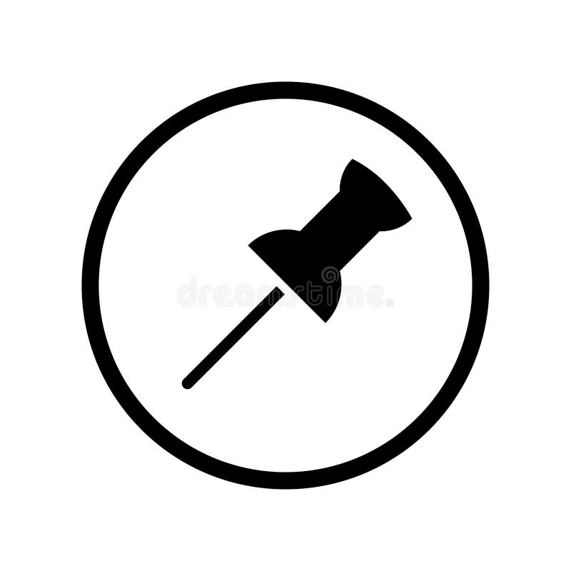 Vector Of Pin Icon In Circle Line - Vector Iconic Design Stock Vector ... Vector Of Pin Icon In Circle Line - Vector Iconic Design Stock Vector ...
