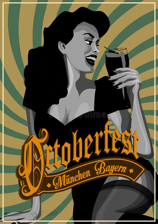 Pin-up waitress stock vector. Illustration of restaurant - 20355403