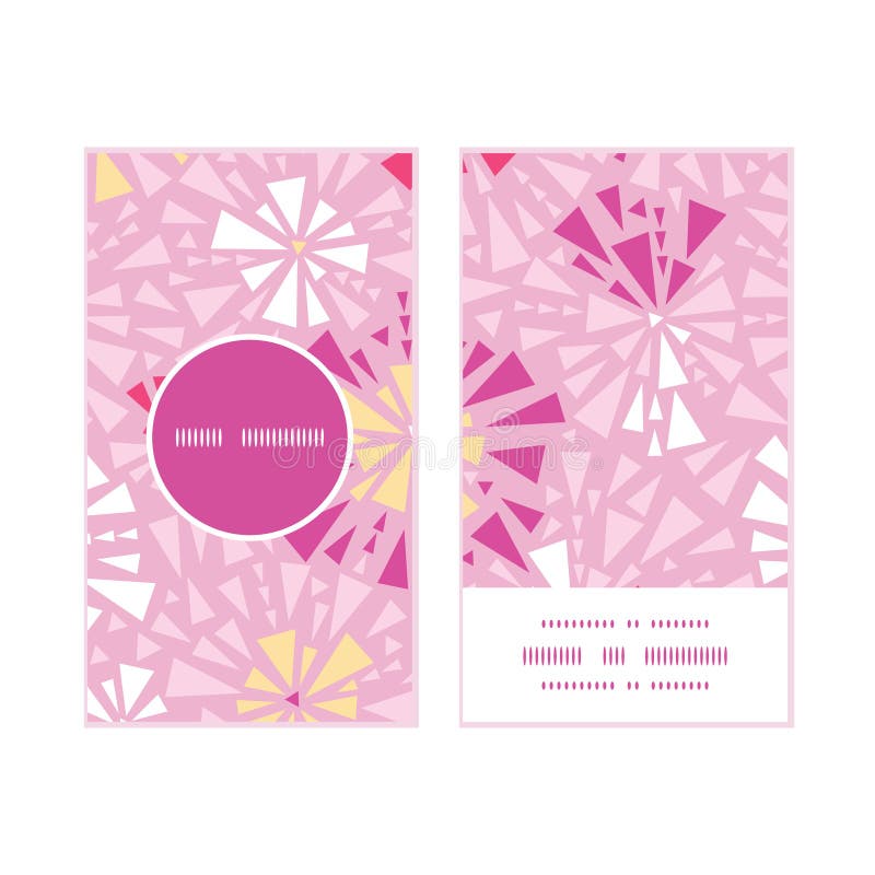 Vector Pink Abstract Triangles Vertical Round Stock Vector ...