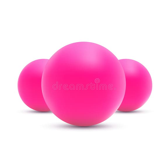 Vector Pink Balls Design Element. Circle Pink Balls Objects Stock ...