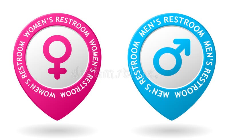 Vector Pink and Blue Map Pointer Stock Vector - Illustration of girl ...