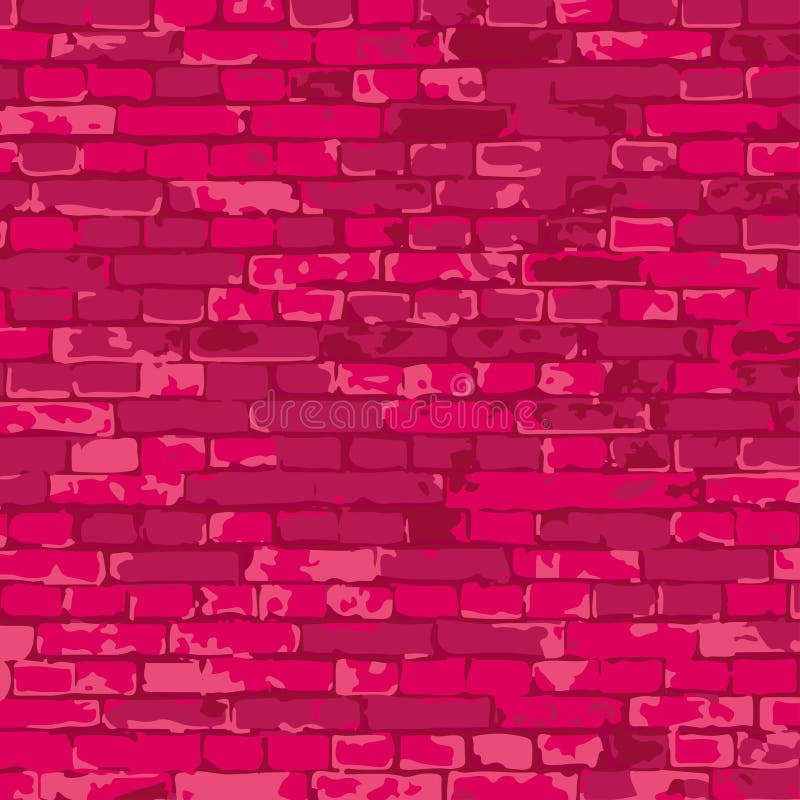 Vector Pink Brick Wall Texture Illustration, Brick Wall Pattern Stock ...
