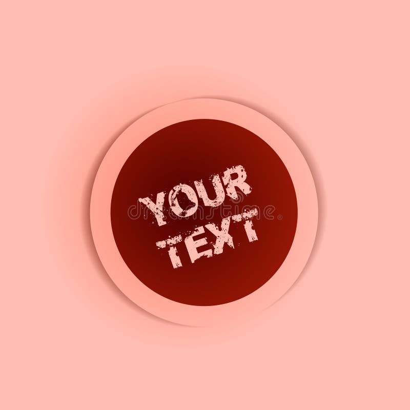 Vector pink button stock vector. Illustration of guaranteed - 34383206