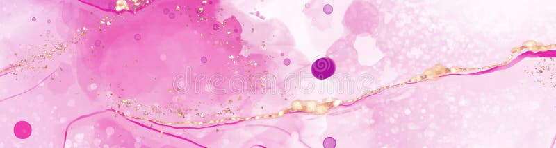 Vector Pink Coral Banner. Hand Drawn Abstract Paint Brush Stroke Stock ...