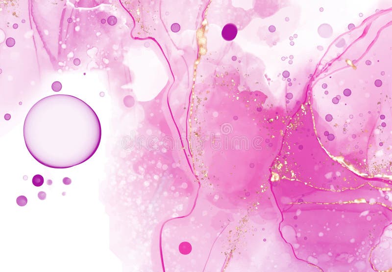 Vector Pink Coral Banner. Hand Drawn Abstract Paint Brush Stroke Stock ...