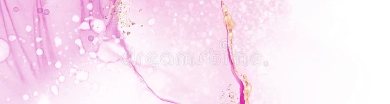 Vector Pink Coral Banner. Hand Drawn Abstract Paint Brush Stroke Stock ...