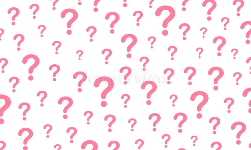 Vector Pink Question Mark on White Background Stock Illustration ...