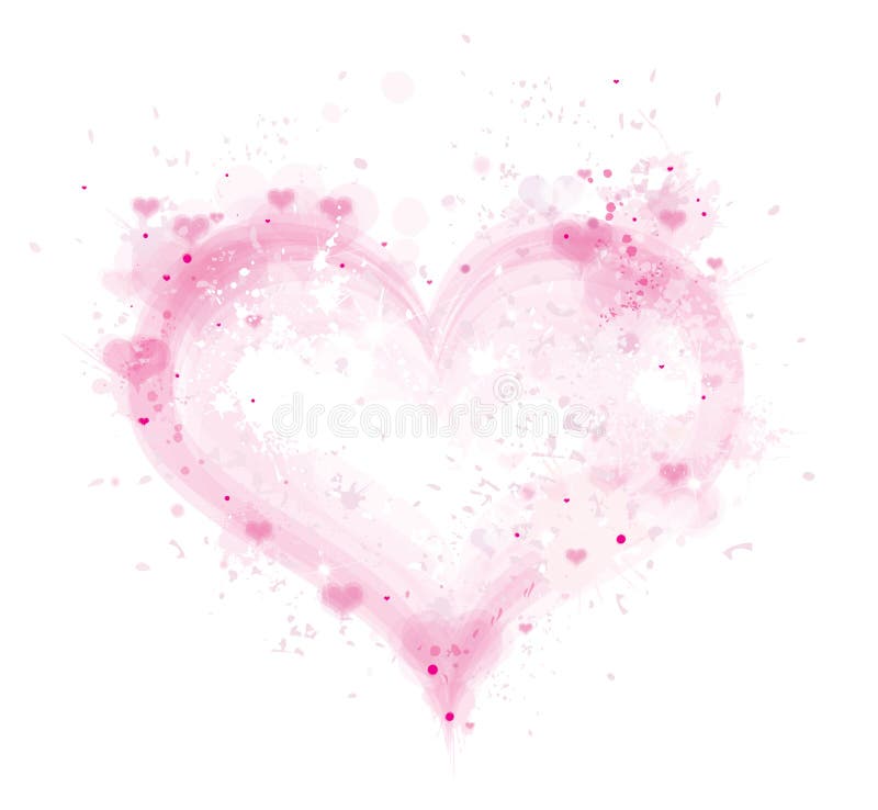 Vector Pink Heart Frame Isolated. Stock Vector - Illustration of ...