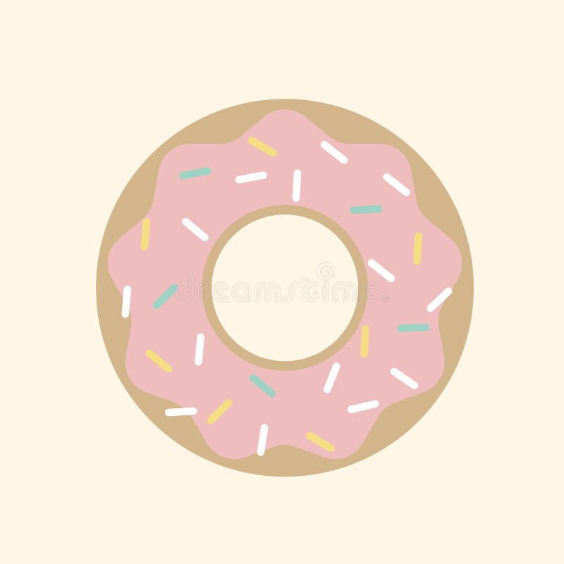 Vector of Pink Sweet Doughnut Icon Stock Illustration - Illustration of ...