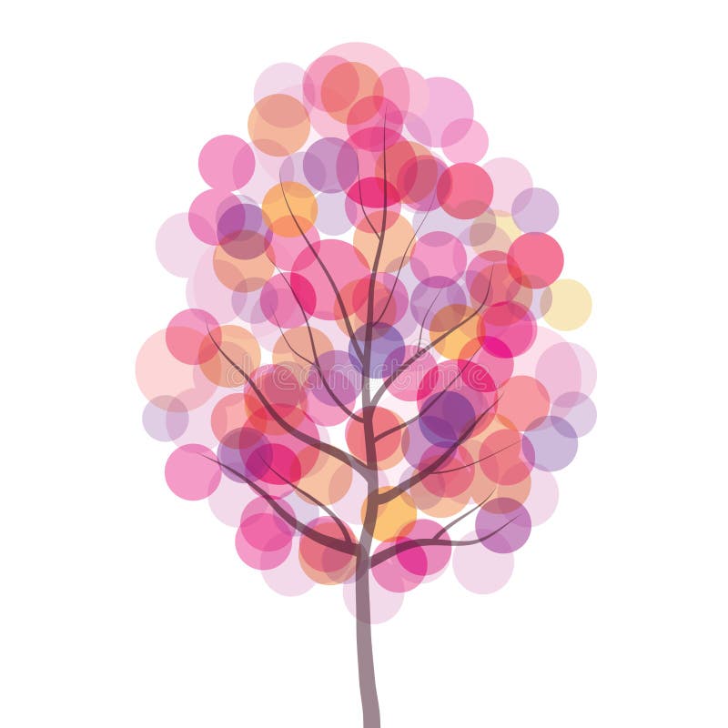 Pink abstract tree stock vector. Illustration of pink - 23277815
