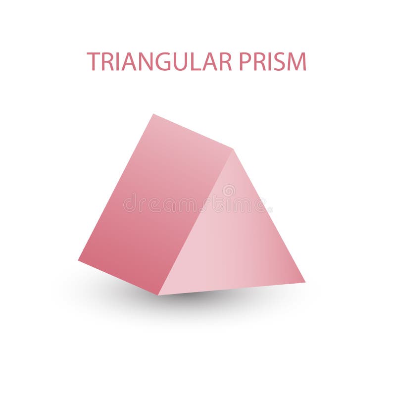 Vector Pink Triangular Prism with Gradients and Shadow for Game, Icon ...