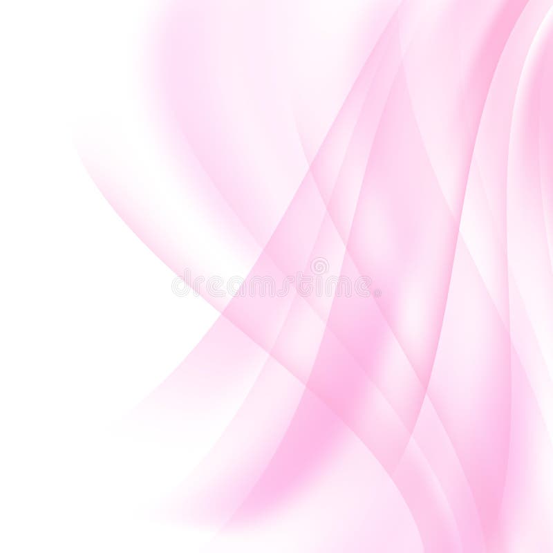 Vector Pink and White Background. Soft Transparent Pink Waves. Stock ...