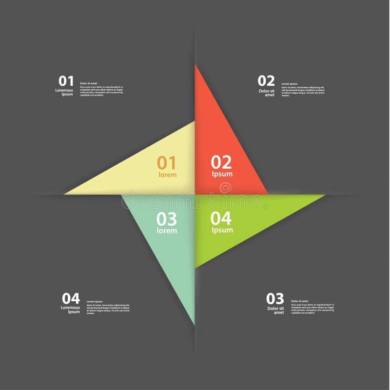 Vector Pinwheel Template. Abstract Layout for Presentation or in Stock ...