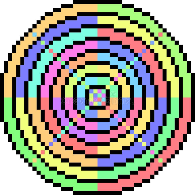 Vector Pixel Art Abstract Wheel Stock Vector - Illustration of white ...