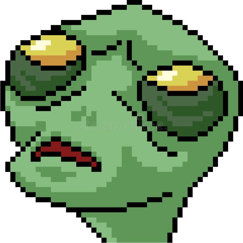 Ugly Pixel Head of a Young Guy Stock Vector - Illustration of digital ...