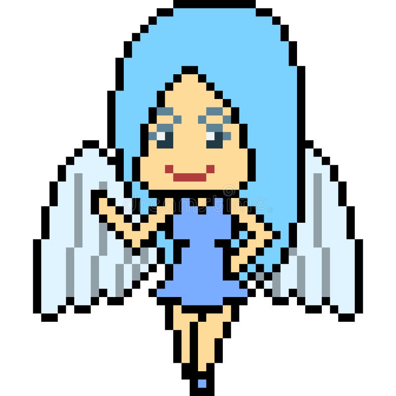 Vector pixel art angel stock vector. Illustration of fantasy - 102308828