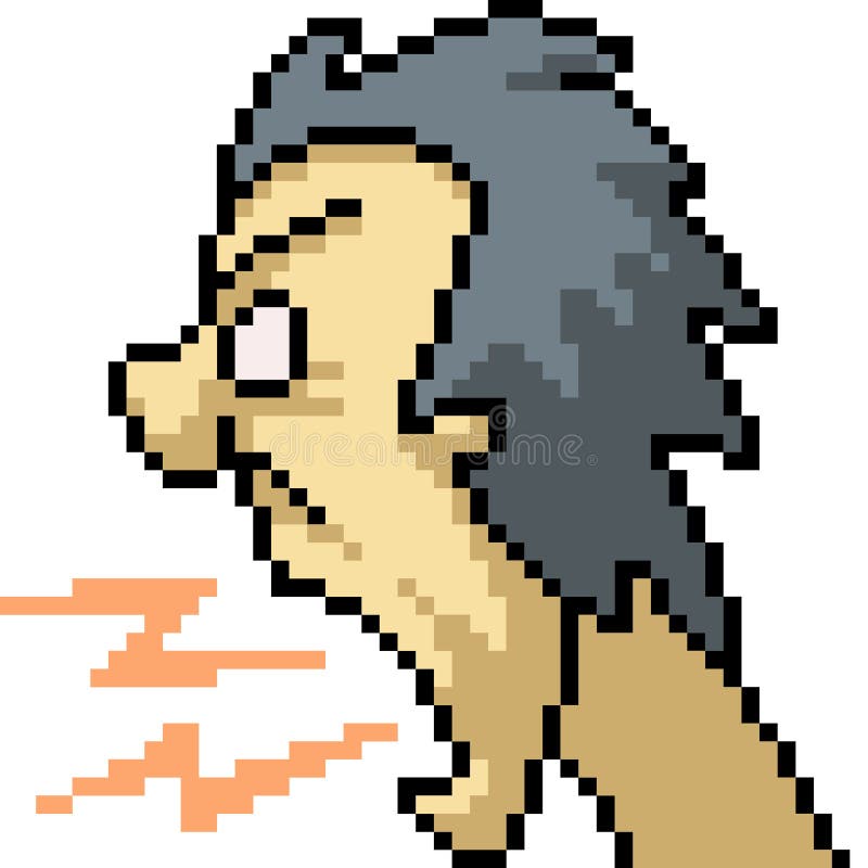 Vector pixel art angry man stock vector. Illustration of face - 161066518