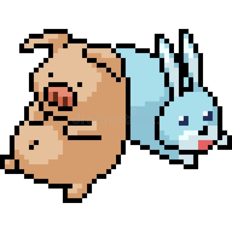 Vector Pixel Art Animal Friend Stock Vector - Illustration of cartoon ...