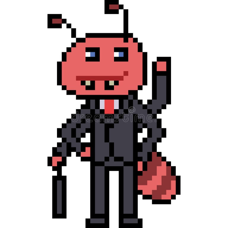 Ant Pixel Art Stock Illustrations – 83 Ant Pixel Art Stock ...