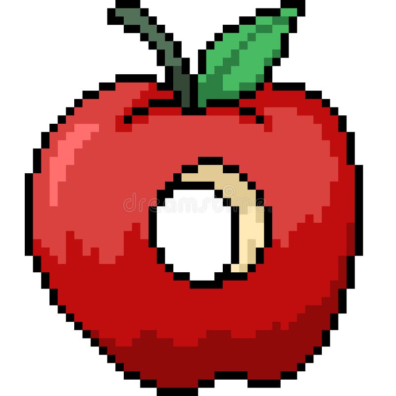 Vector Pixel Art Apple Hole Stock Vector - Illustration of cute, apple ...