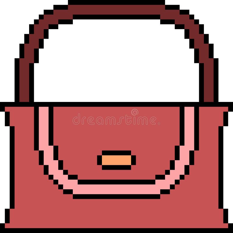 Vector pixel art bag stock vector. Illustration of pixel - 102309179