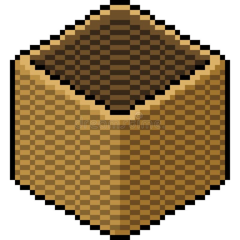 Vector pixel art basket stock vector. Illustration of white - 148122991