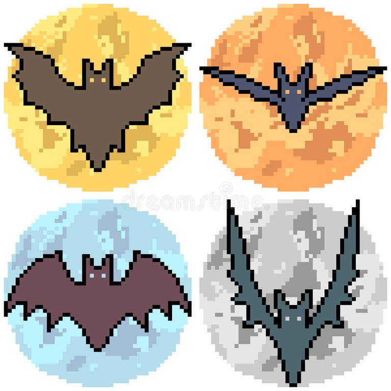 Vector Pixel Art Bat Night Stock Illustrations – 47 Vector Pixel Art ...