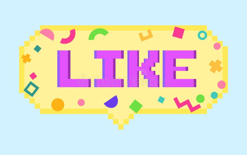 Like. Sticker for Social Media Content. Vector Hand Drawn Illustration ...