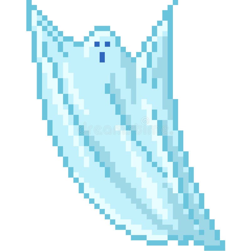 Vector Pixel Art Blanket Ghost Stock Vector - Illustration of ghost ...