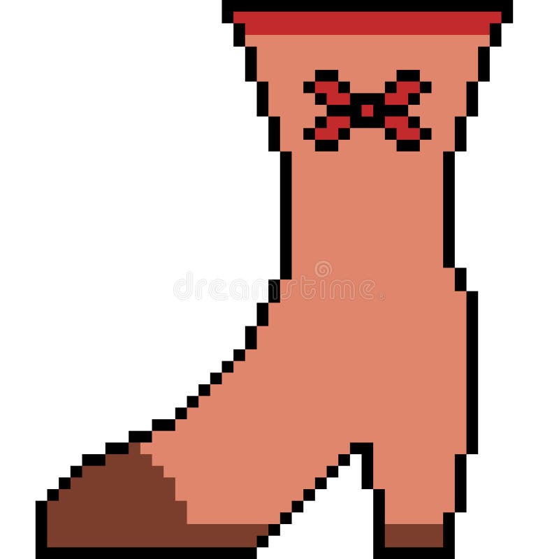 Vector pixel art boot stock vector. Illustration of female - 102309186