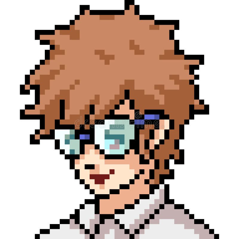 Vector Pixel Art Boy Portrait Stock Vector - Illustration of white ...