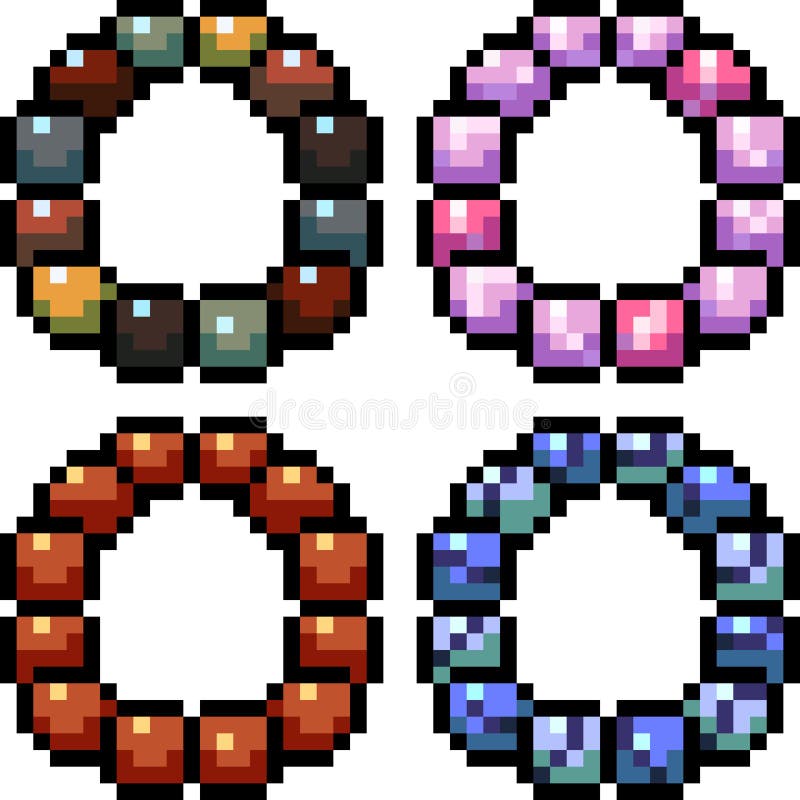 Vector pixel art bracelet stock vector. Illustration of female - 111855632