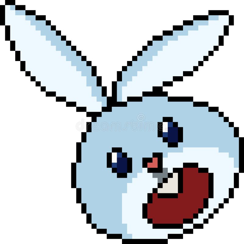Pixel Bunny Image for 8 Bit Game Stock Vector - Illustration of cute ...