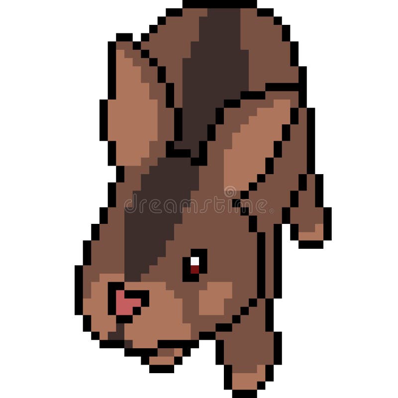 Vector pixel art bunny stock vector. Illustration of isolated - 112954007