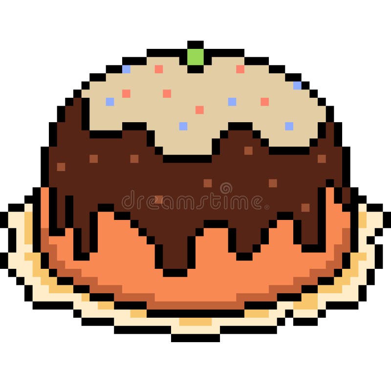 Vector pixel art cake stock vector. Illustration of cake - 112953978