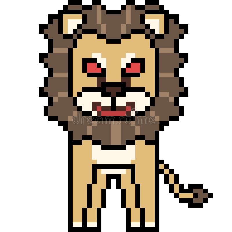 Pixel Lion Stock Illustrations – 383 Pixel Lion Stock Illustrations ...