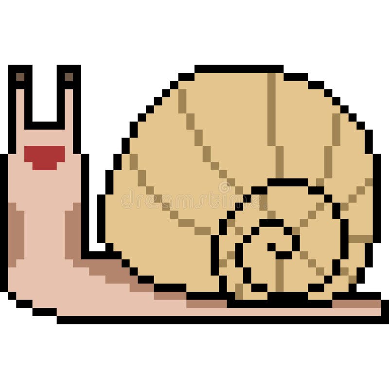Pixel art snail stock vector. Illustration of 8bit, mascot - 121805922