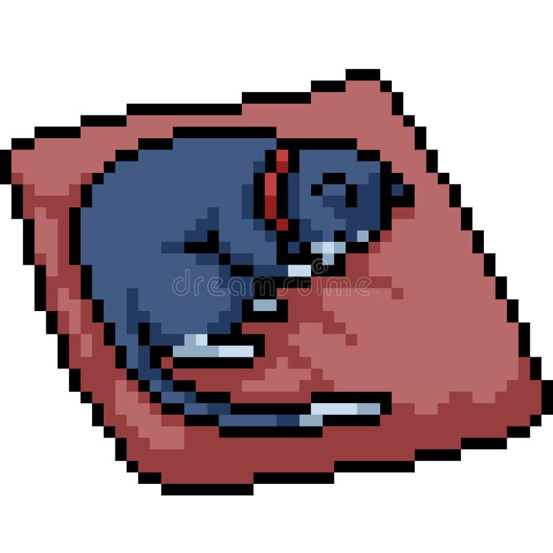 Vector pixel art cat sleep stock vector. Illustration of doodle - 152727119