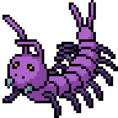 Vector pixel art centipede stock vector. Illustration of pixel - 137568737