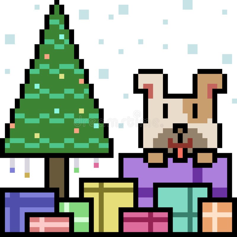 Vector Pixel Art Christmas Party Stock Vector - Illustration of vector ... Vector Pixel Art Christmas Party Stock Vector - Illustration of vector ...