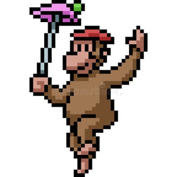 Pixel Art Monkey Dance Stock Illustrations – 12 Pixel Art Monkey Dance ...