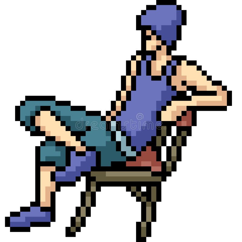 Pixel art cool biker man stock vector. Illustration of teenager - 216503167