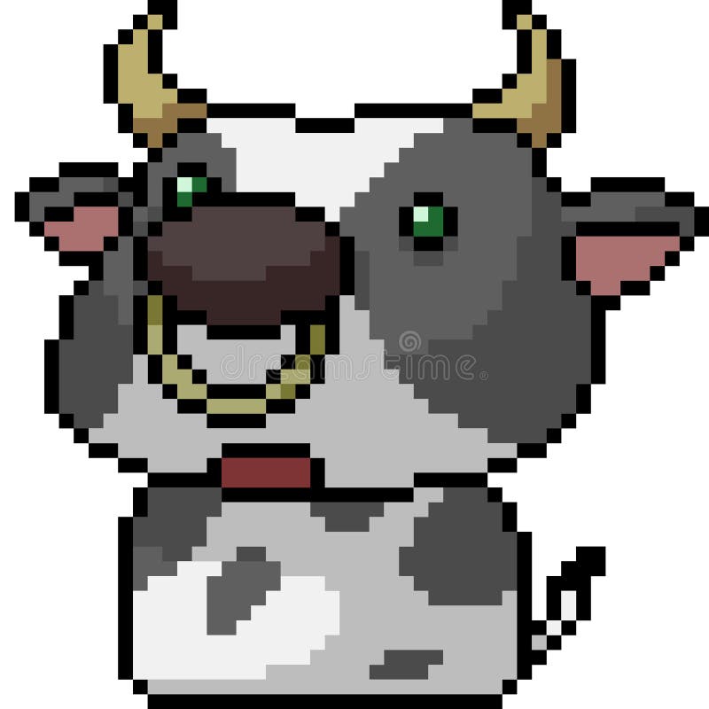 Vector Pixel Art Cow Stock Illustrations – 194 Vector Pixel Art Cow ...